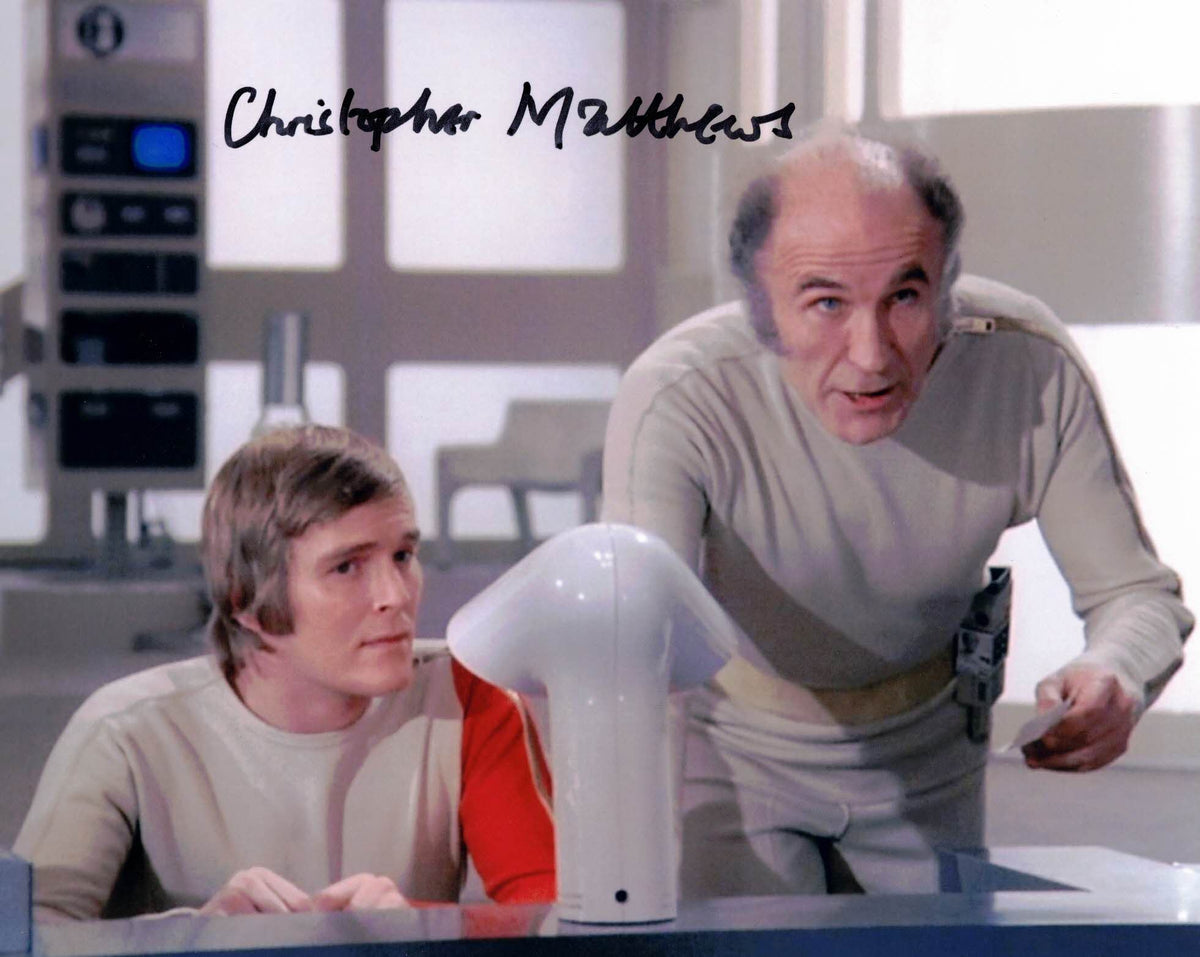 CHRISTOPHER MATTHEWS - Main Mission Operative in Space 1999 - hand sig ...