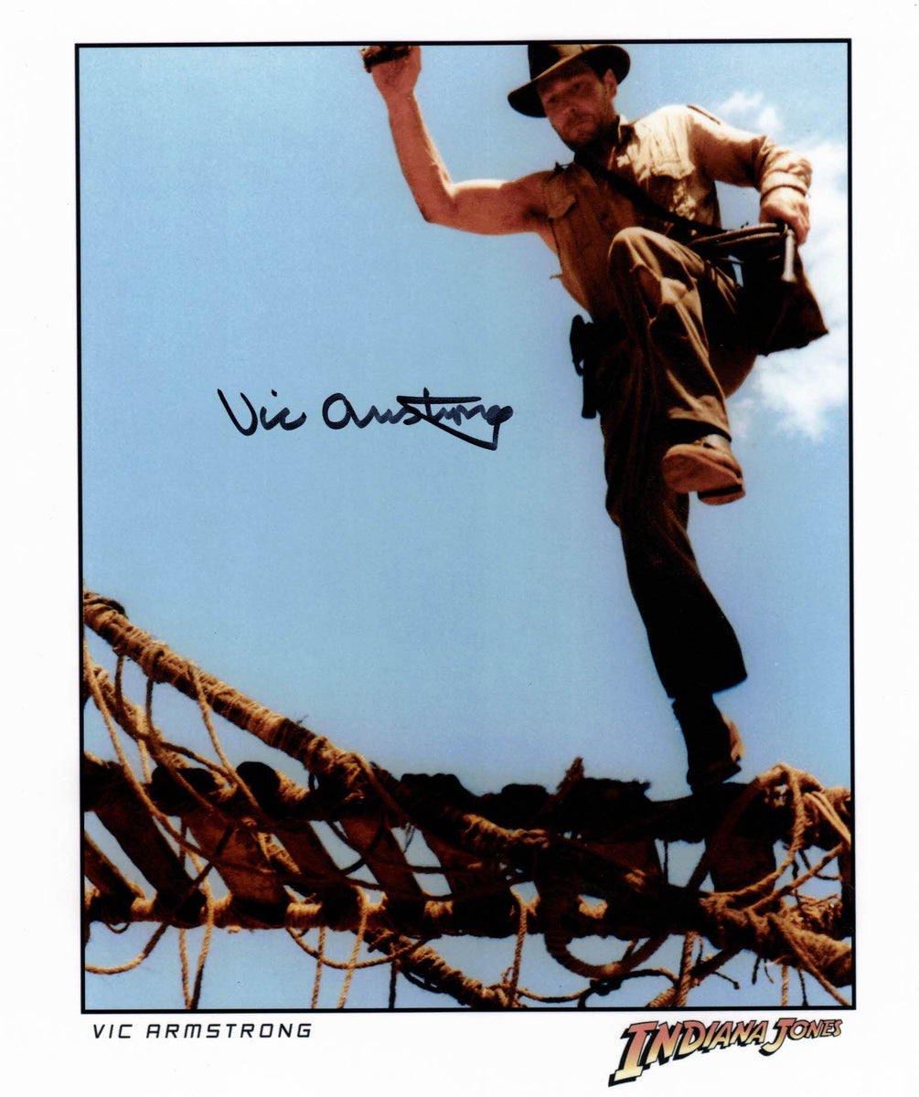 VIC ARMSTRONG - Stunt double for Indiana Jones - hand signed 10 x 8 ph ...