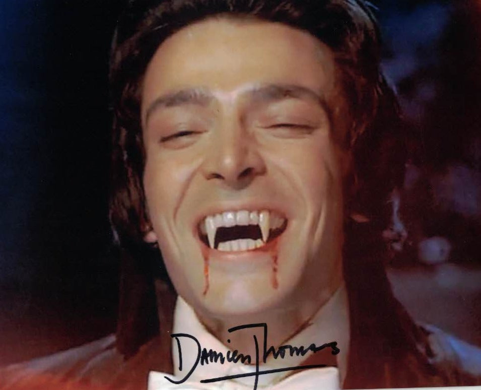 DAMIEN THOMAS - Twins of Evil hand signed 10 x 8 photo – Autographica
