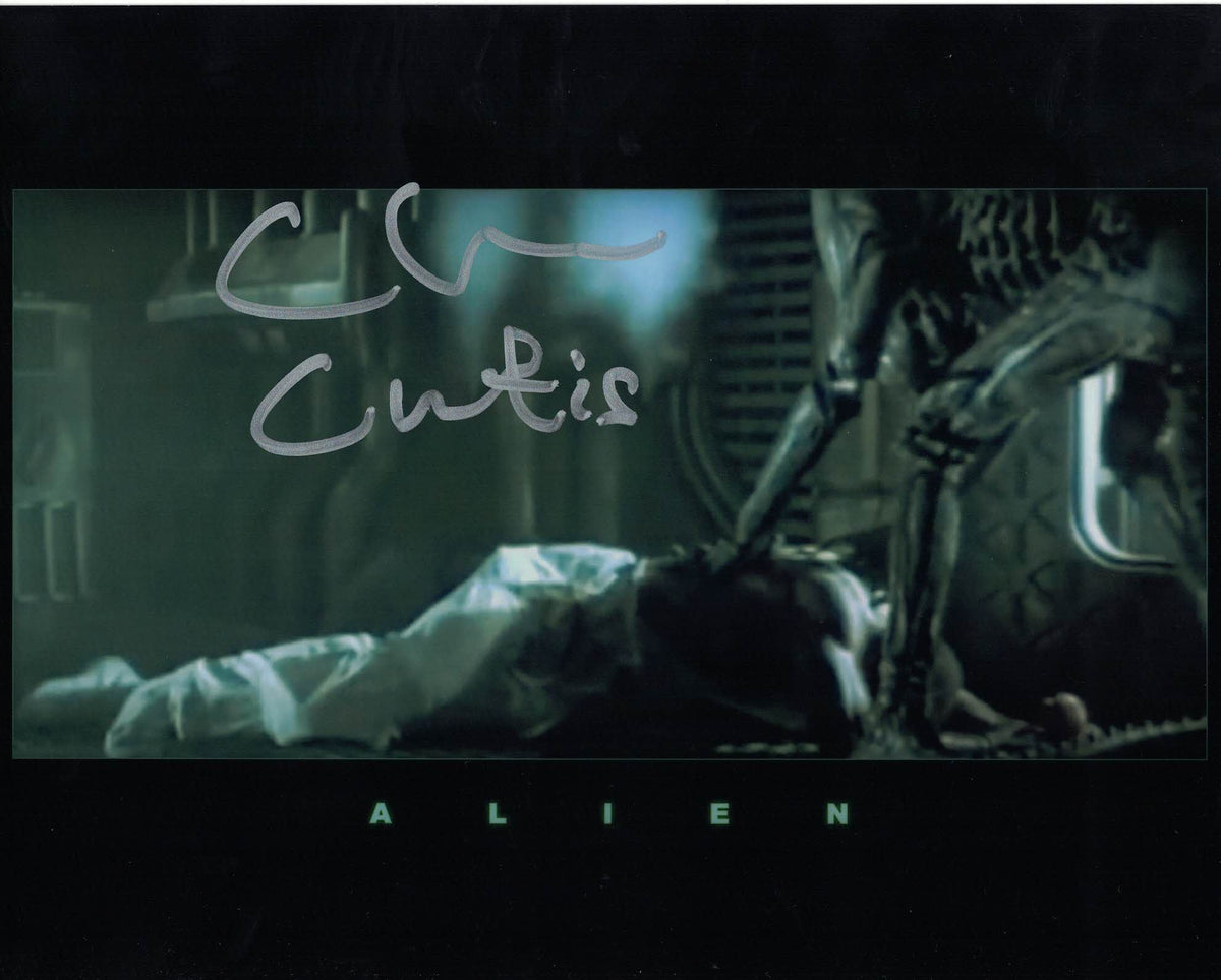 CLIVE CURTIS - stunt double for Parker in Alien hand signed 10 x 8 pho ...